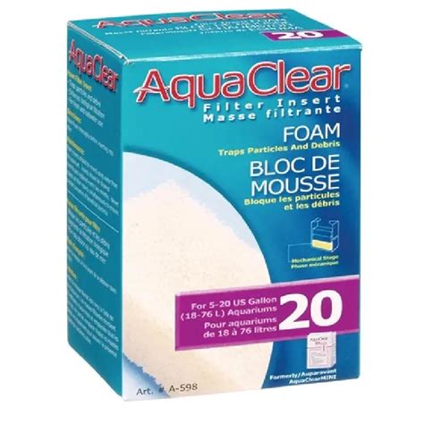 Aquaclear 20 Foam Filter Insert 1pk Finatics Aquarium