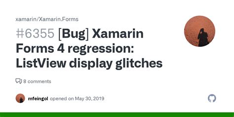 [bug] xamarin forms 4 regression listview display glitches · issue 6355 · xamarin xamarin