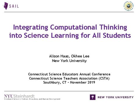 Integrating Computational Thinking Into Science Learning For All