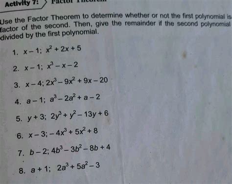 Use The Factor Theorem To Determine Whether StudyX