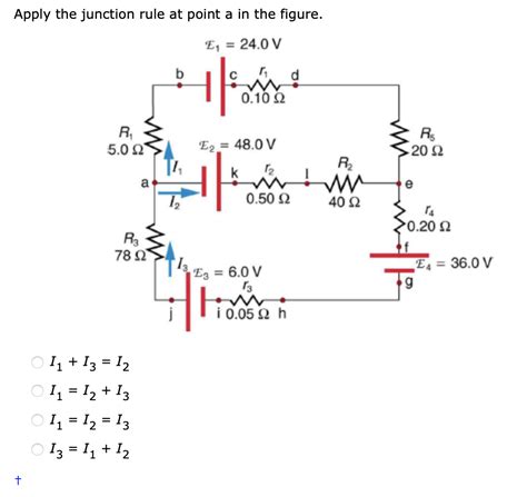 Solved Apply The Junction Rule At Point A In The Figure Ey Chegg Com