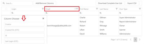 How To Customize Table Views By Adding Or Removing Columns Safetyskills Support