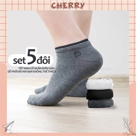 Tất nam cổ ngắn cao cấp chất liệu cotton thoáng mát chống hôi chân vớ nam công sở set đôi
