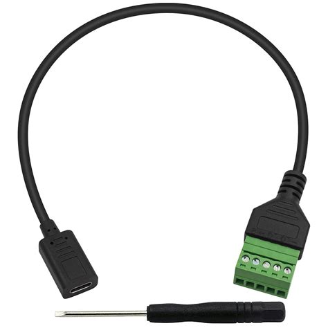 Duttek Usb C Screw Terminal Block Connector Usb Type C Female To Pin Screw Block Terminal