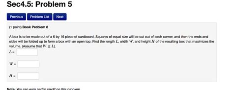 Solved Sec45 Problem 5 Previous Problem Listnext 1 Point