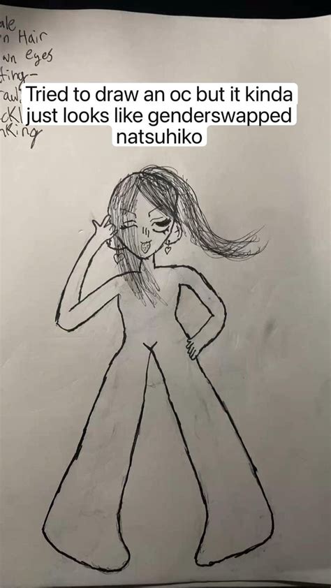 Tried To Draw An Oc But It Kinda Just Looks Like Genderswapped Natsuhiko Drawings Draw