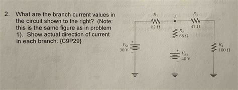 Solved What Are The Branch Current Values In The Circuit