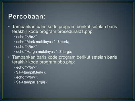 Pbo Pemograman Berbasis Objek Pptx