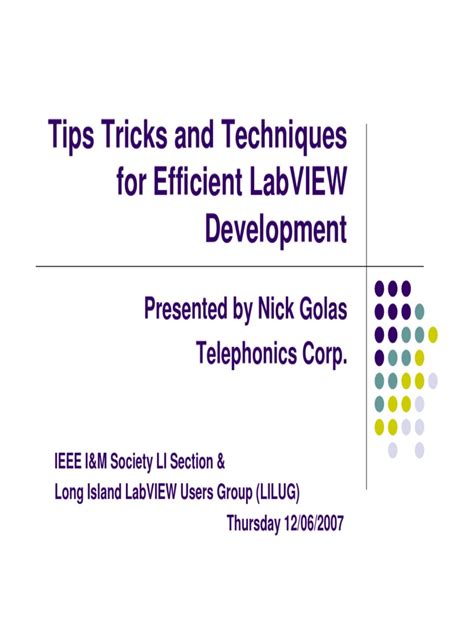 Tips Labview Development Pdf