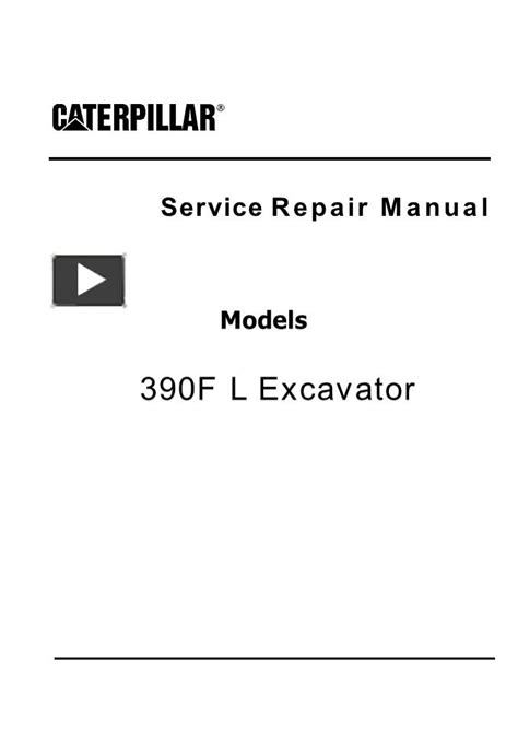 Ppt Caterpillar Cat 390f L Excavator Prefix Hsm Service Repair