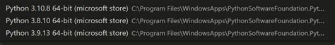 python from `program files windowsapps` cannot be run directly that