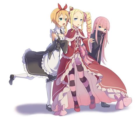 Beatrice Petra Leyte And Ryuzu Meyer Re Zero Kara Hajimeru Isekai Seikatsu Drawn By Hinatugu