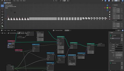 Python Geometry Node That Put Objects From Collection In Line Blender Stack Exchange