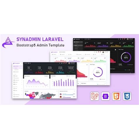 Jual Bootstrap 5 Synadmin V10 Laravel 8 And Html Admin Dashboard Template Bundling Shopee