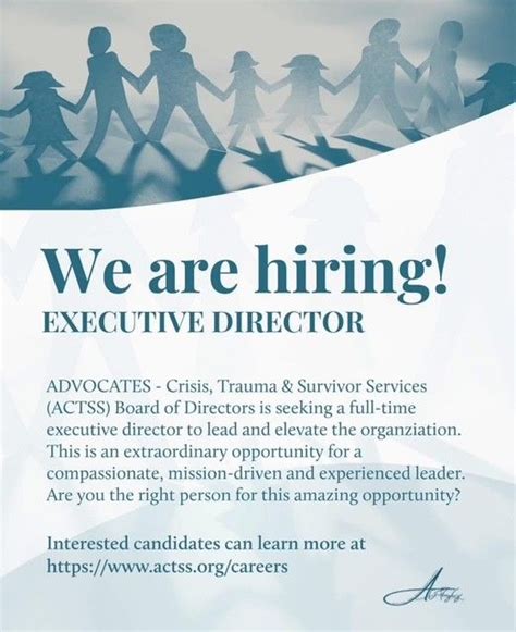 Actss Is Hiring An Executive Director All Interested And Qualified… Chip Mcintyre