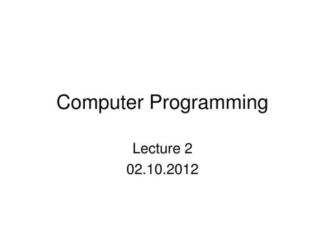Ppt Computer Programming Powerpoint Presentation Free Download Id
