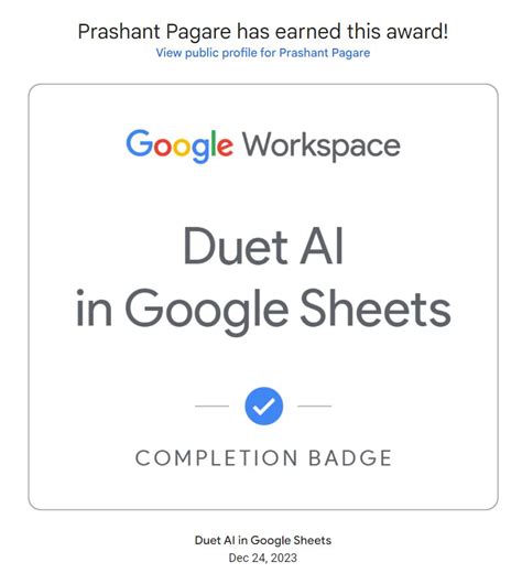 Prashant Pagare On Linkedin Im Happy To Share That Ive Obtained A New Certification Duet Ai In