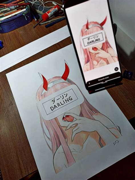 Zero Two Drawing I Love Anime Bonnie Drawings