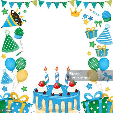 벡터 생일 축하 해요 소년 배경 텍스트 공간이 있는 인사말 카드 초대장입니다 생일 요소 디자인 일러스트 레이 션 벡터 0명에 대한 스톡 벡터 아트 및 기타 이미지 Istock