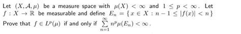 Solved Let X A μ Be A Measure Space With μ X