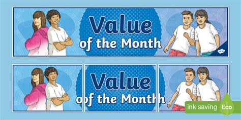 Value Of The Month Display Banner Twinkl Ks2 Twinkl