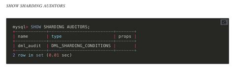 Show Sharding Auditors Not Support · Issue 19020 · Apacheshardingsphere · Github