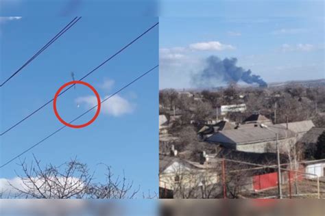 坠机现场曝光！一战机在顿涅茨克前线坠毁，乌军称击落俄苏34