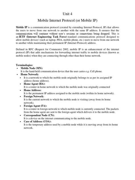 unit 4 mobile internet protocol pdf