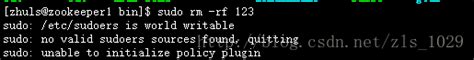 Sudo No Valid Sudoers Sources Found Quitting Csdn博客