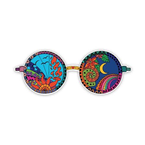 Psychedelic Glasses Sticker Buy Best Quality Stickers Sticker Packs