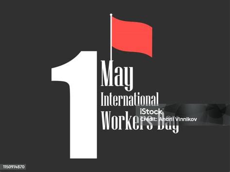 국제 노동자의 날 노동절 5 월 1 일 빨간색 플래그입니다 벡터 일러스트 0명에 대한 스톡 벡터 아트 및 기타 이미지 0명 1 5월 Istock