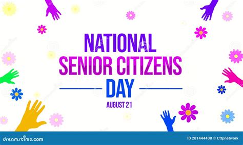 National Senior Citizens Day Illustration Cartoon Vector