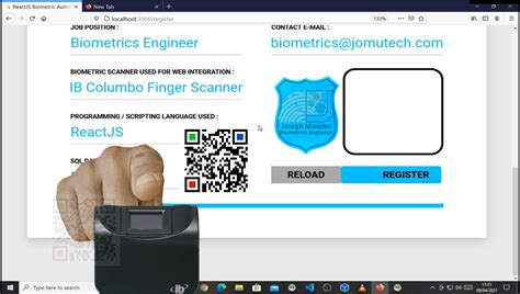 React Biometric Fingerprint Integration Using A Columbo Scanner