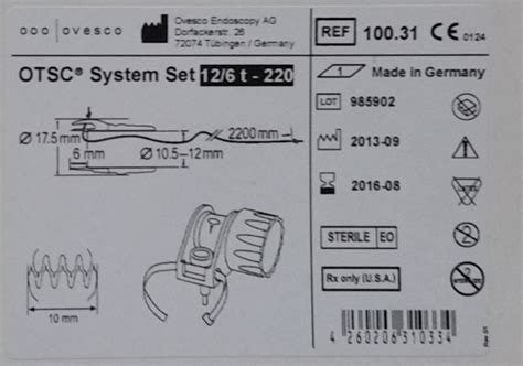 Ovesco OTSC System Set Medical Equipment Export LLC
