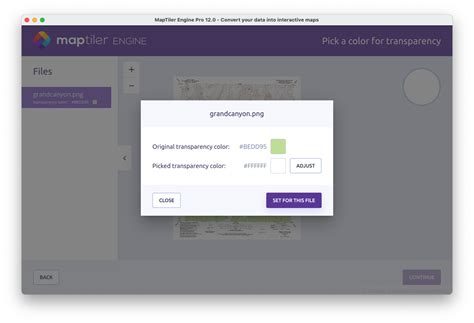 Pick A Color For Transparency Guides Map Tilling Hosting Data Processing Maptiler