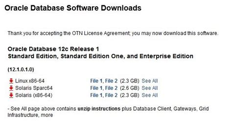 Oracle Datbase 12c Installation On Linux 64 Bit