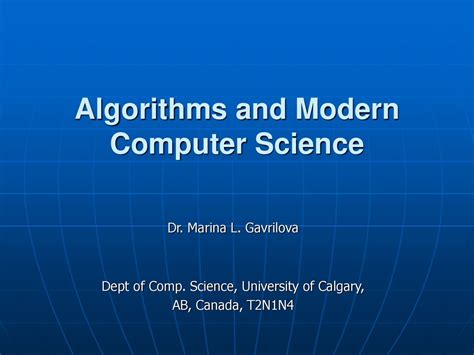 Algorithms And Modern Computer Science Ppt Download