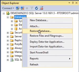 Solution How To Restore Database In SQL Server