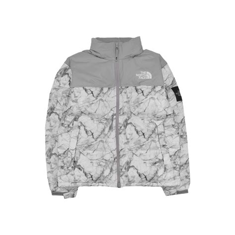 노스페이스 화이트 라벨 노벨티 눕시 다운 자켓 프린트 화이트 The North Face Kream