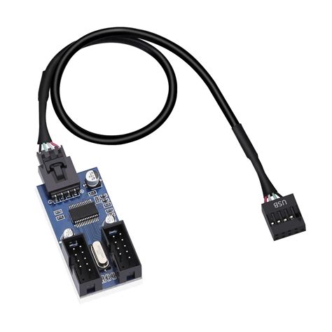 Разветвитель Usb для материнской платы 1 Usb 2 0 9 Pin F на 2 Usb 2 0