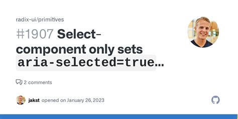 Select Component Only Sets `aria Selectedtrue` If The Item Is Both