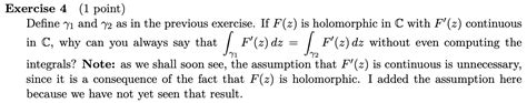 Exercise 4 1 Point Define γ1 And γ2 As In The