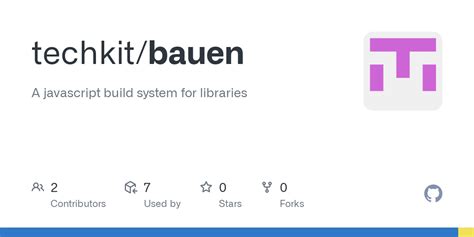 github techkit bauen a javascript build system for libraries