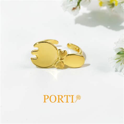 [뽀르띠] 순금 포카락 금수저 금포크 백일반지 돌반지 1g 1 875g 반돈 3 75g 한돈 1돈 뽀르띠