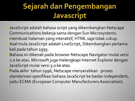 Ppt Pertemuan 11 Pengenalan Javascript Powerpoint Presentation Free