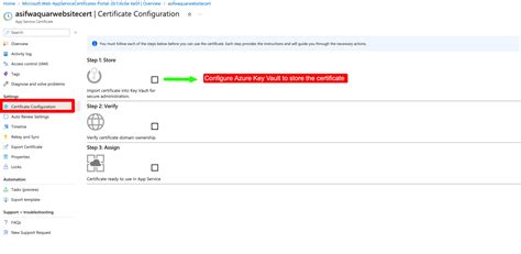Export An App Service Certificate From Azure Key Vault And Setup