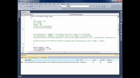visual c 2010 lesson 4 double and boolean data types youtube