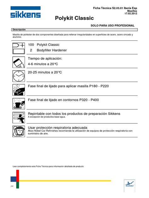 S20301 Polykit Classic Pdf Agua Aluminio