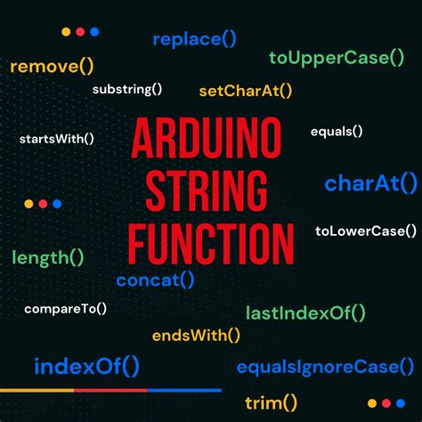 Arduino String Function Replace Substring Etc