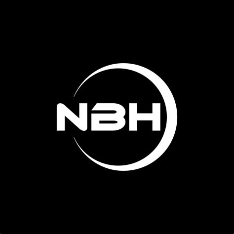 Nbh Letra Logo Diseño En Ilustración Vector Logo Caligrafía Diseños